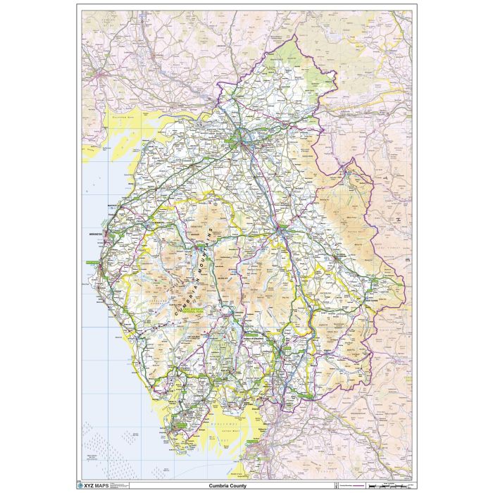 Cumbria County Map | Stanfords