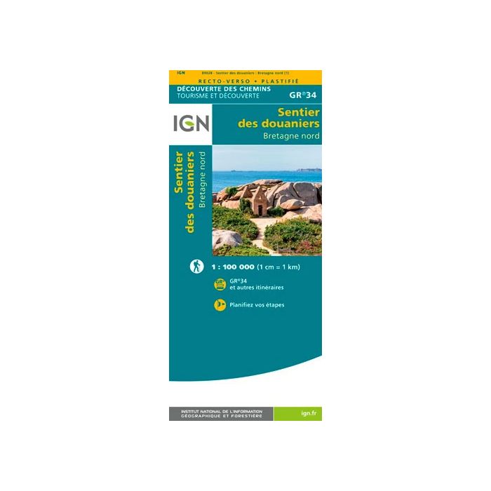 Sentier des Douaniers · Brittany North · GR34, France [89028] IGN ...
