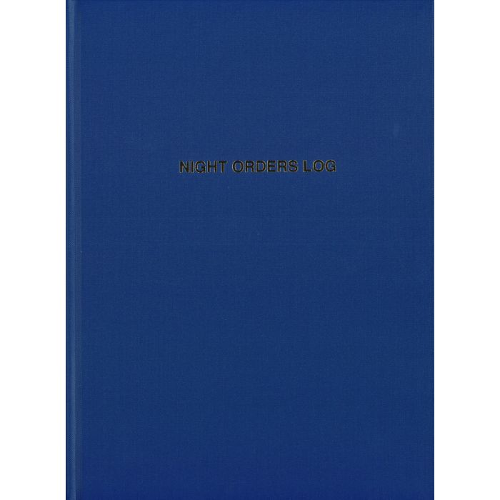 Night Orders Logbook | Stanfords