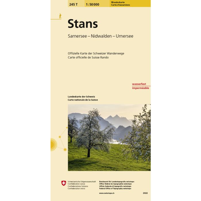 Stans - Sarnersee - Nidwalden - Urnersee [245T] Swisstopo Hiking Map 1: ...