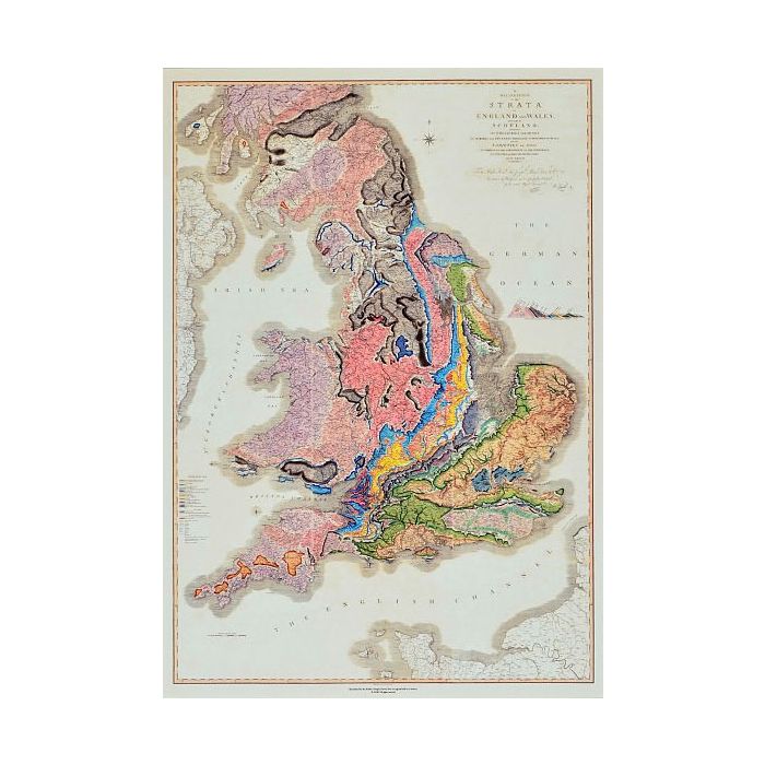 England, Wales and Southern Scotland Geological Map 1815 by William ...