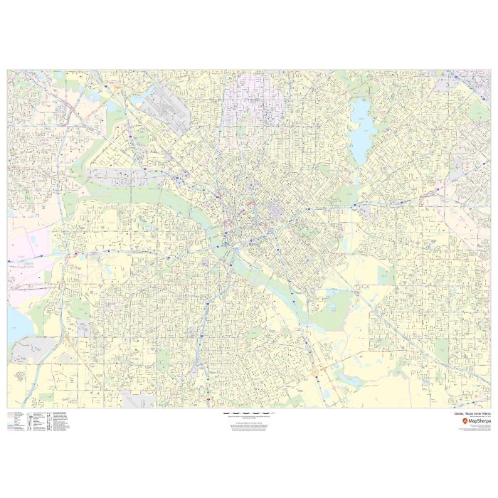 Dallas, Texas Inner Metro - Landscape | Stanfords