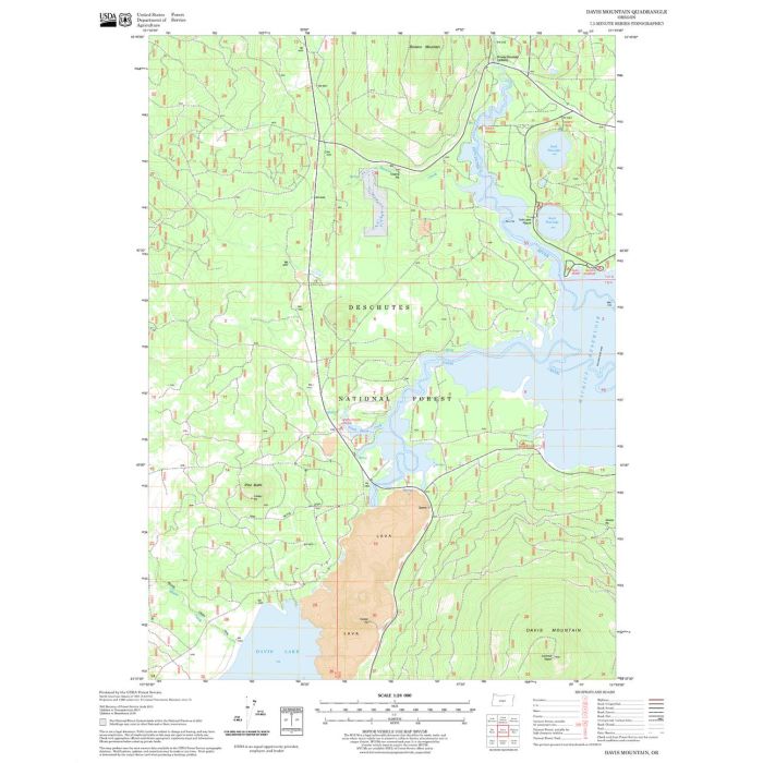 Davis Mountain Quadrangle, Oregon | Stanfords