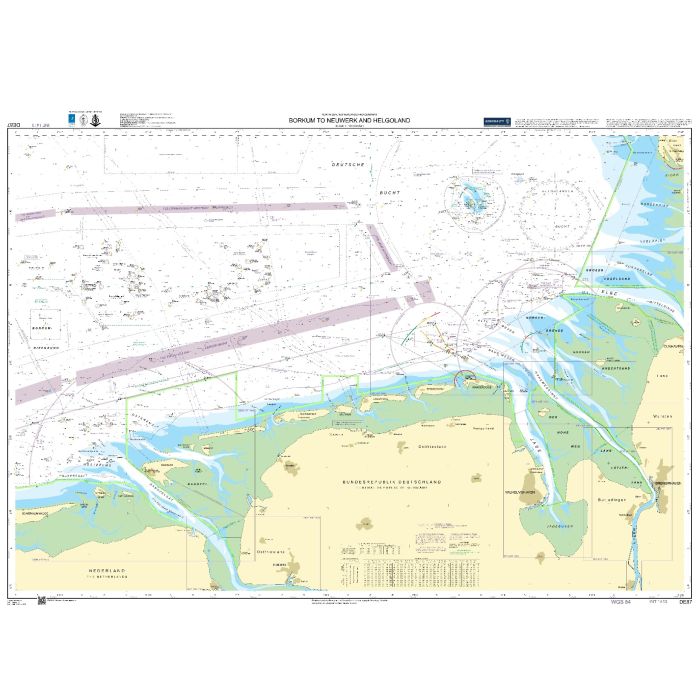 Admiralty Chart DE87 - Borkum to Neuwerk and Helgoland | Stanfords
