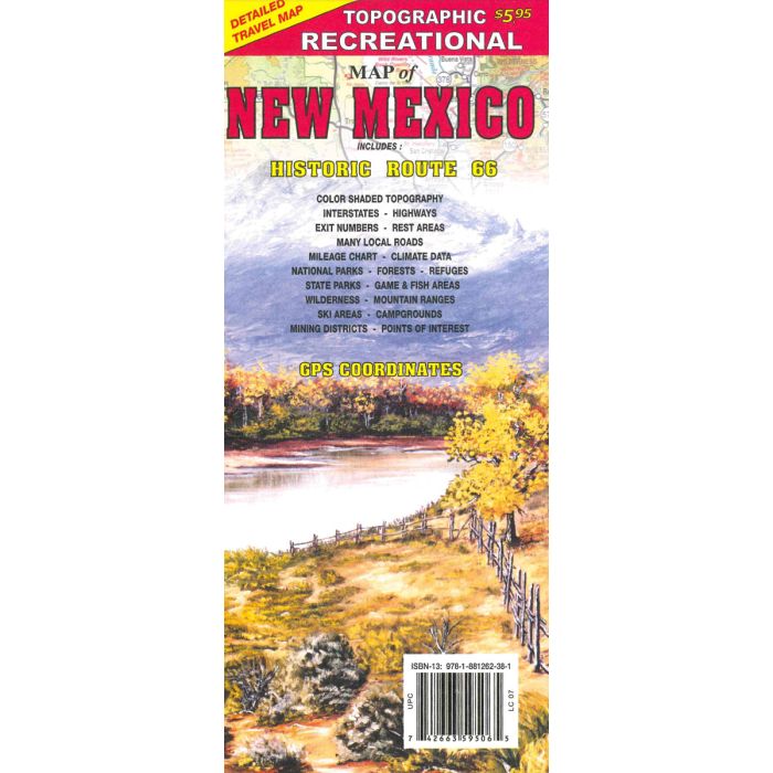 New Mexico | GTR Mapping USA Topographic Recreational Map | 1:792,000 ...