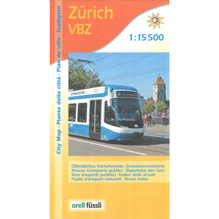 Zurich VBZ City Map | Stanfords