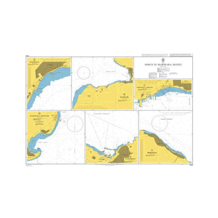 Admiralty Chart BA1006 - Ports in Marmara Denizi | Stanfords