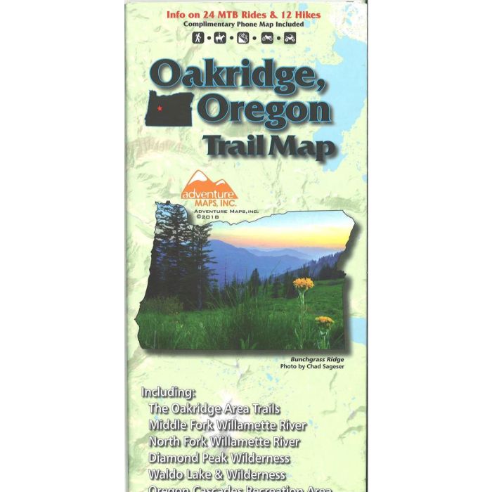 Oakridge OR Trail Map | Stanfords