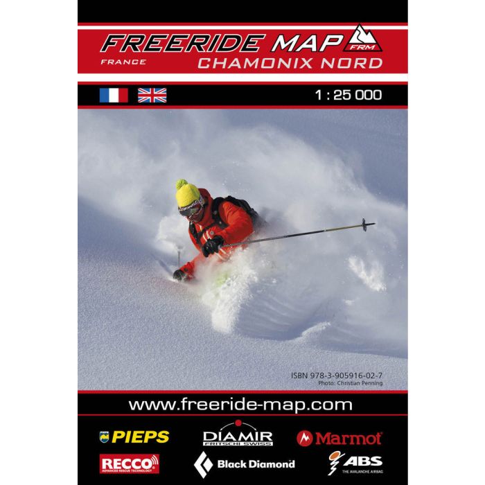Chamonix North Freeride Map | Stanfords