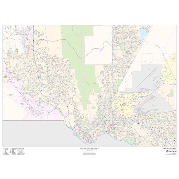 El Paso, Texas Inner Metro - Landscape | Stanfords