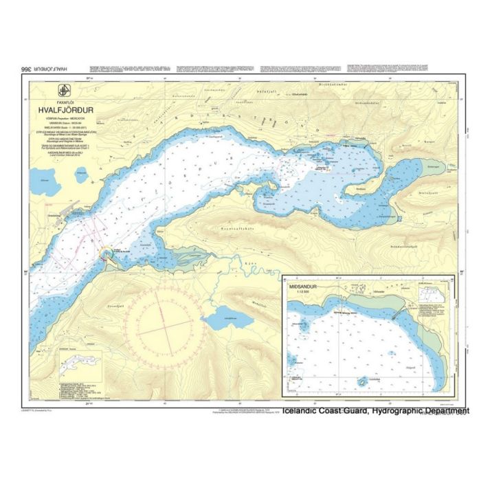 Icelandic Chart - 366 Hvalfjordur | Stanfords