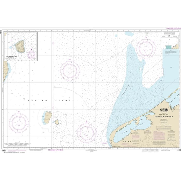 NOAA Chart 16190 - Bering Strait North - Little Diomede Island | Stanfords