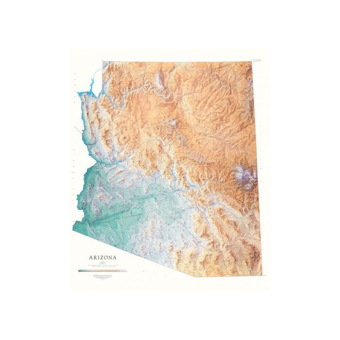 Arizona Raven Maps Physical Wall Map PAPER | Stanfords