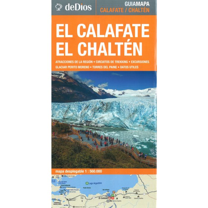 El Calafate · El Chaltén 1:560,000 Map Guide in Spanish | Stanfords