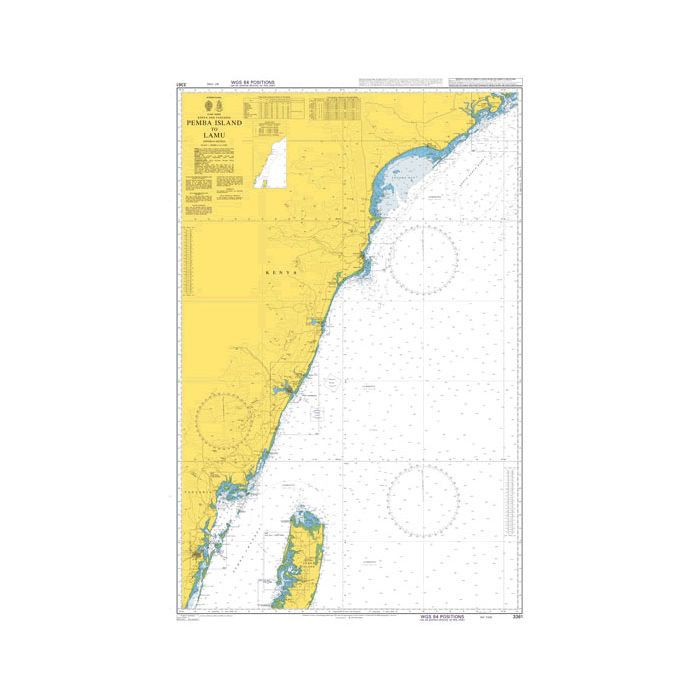 Admiralty Chart 3361 - Pemba Island to Lamu | Stanfords