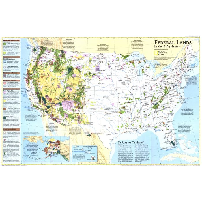 Federal Lands in the Fifty States - Published 1996 | Stanfords