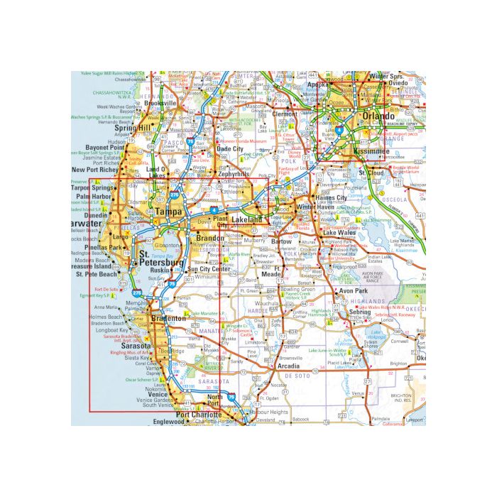 East Coast Of Florida Map With Cities Florida Detailed Map In Adobe