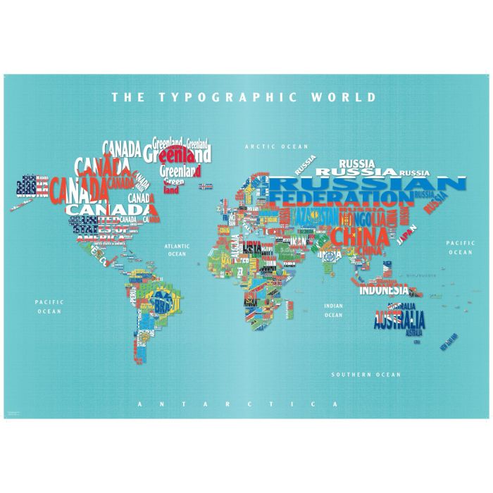 Graphic Map World - flags | Stanfords