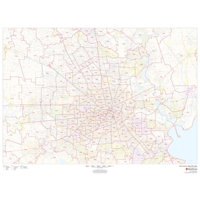 Harris County, Texas ZIP Codes | Stanfords
