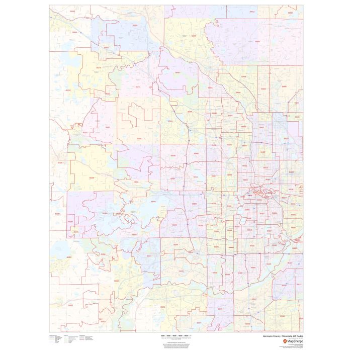 Hennepin County Minnesota ZIP Codes Stanfords
