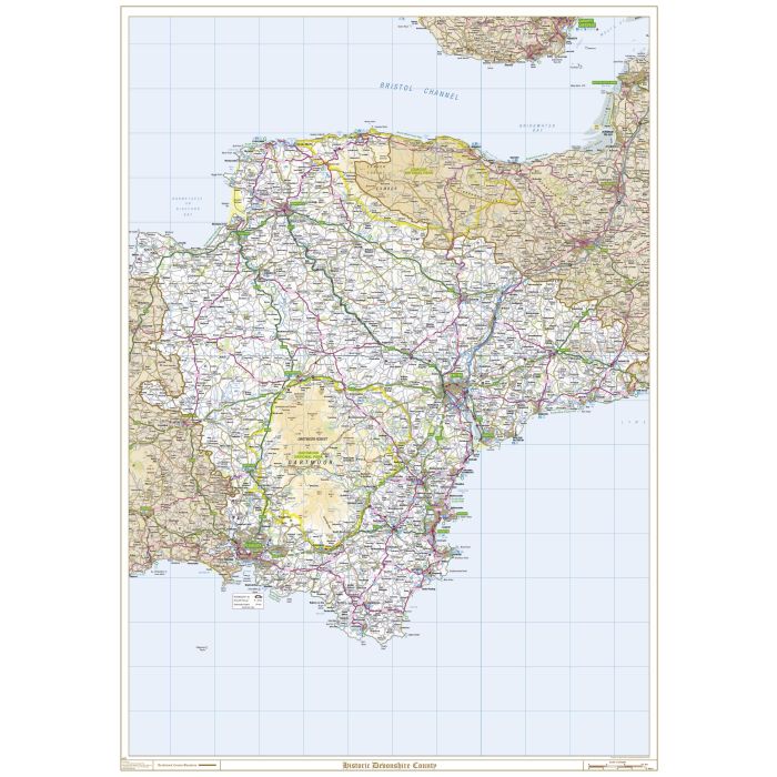 Historic Devonshire County Map | Stanfords