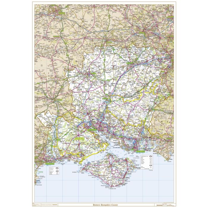 Historic Hampshire County Map | Stanfords