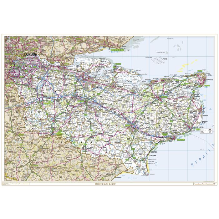 Historic Kent County Map | Stanfords