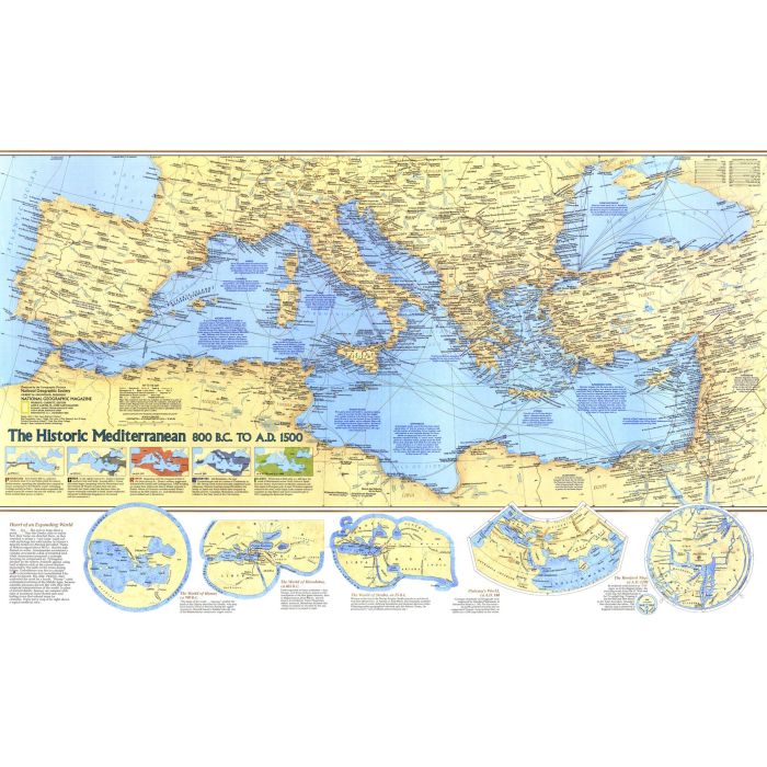 Historic Mediterranean, 800 BC to AD 1500 - Published 1982 | Stanfords