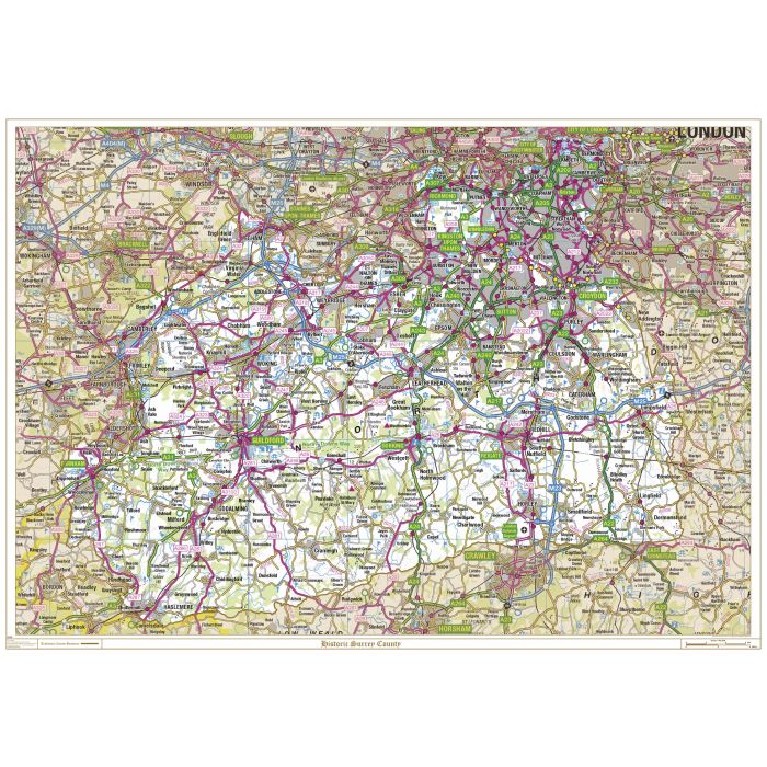 Detailed Map Of Surrey England