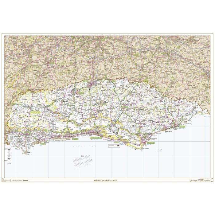 Historic Sussex County Map | Stanfords