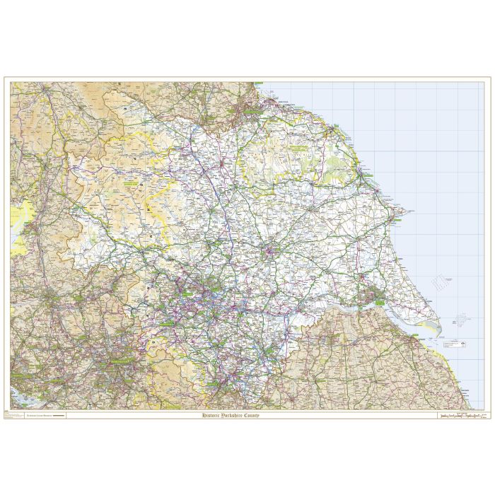 Historic Yorkshire County Map | Stanfords