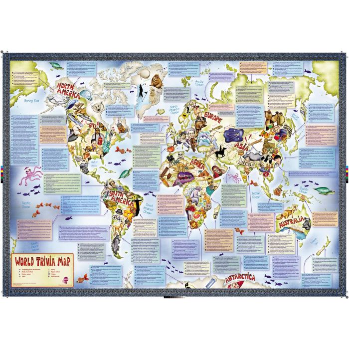 Illustrated Trivia World Map | Stanfords