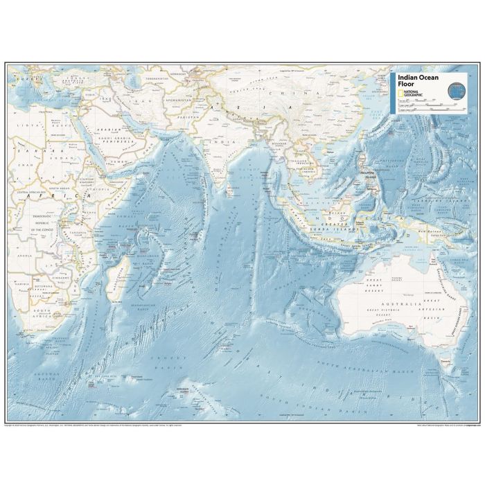 Indian Ocean Floor - Atlas of the World, 11th Edition | Stanfords