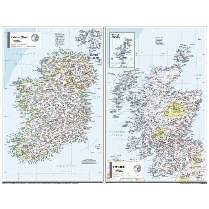 Ireland (Éire) and Scotland - Atlas of the World, 11th Edition ...