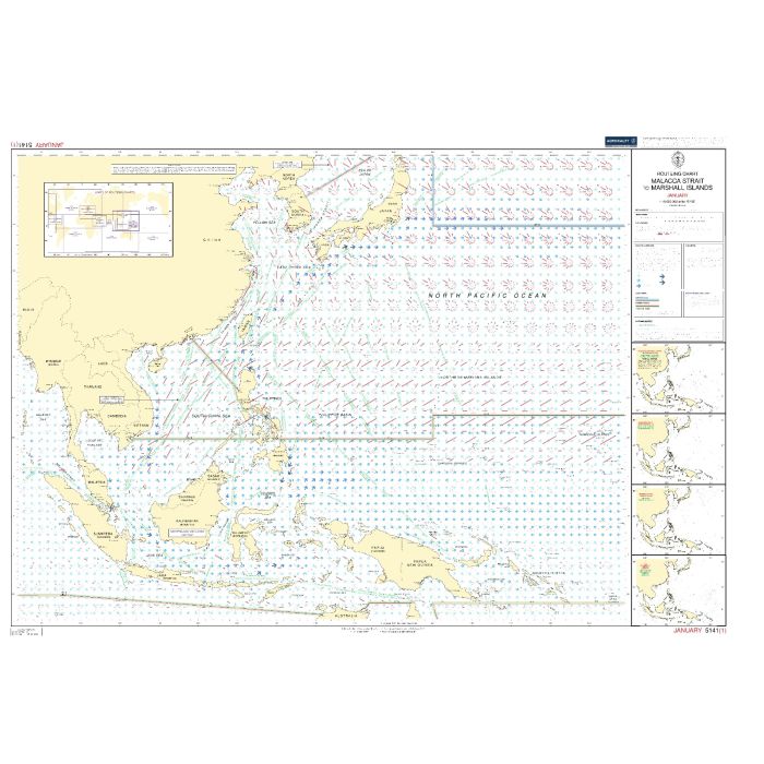 Admiralty Routeing Chart 5141(1) - Malacca Strait to Marshall Islands ...