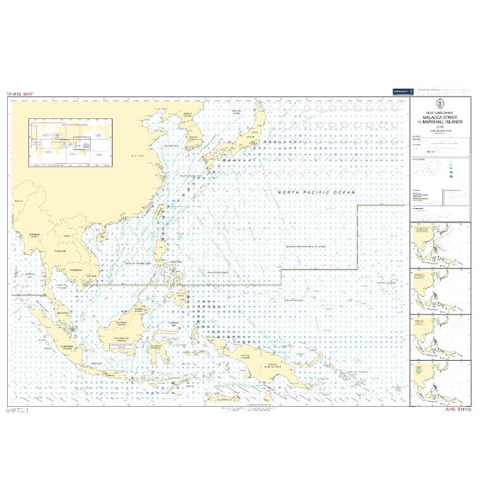 Admiralty Routeing Chart 5141(6) - Malacca Strait to Marshall Islands ...