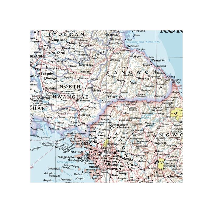 Korean Peninsula - Atlas of the World, 10th Edition | Stanfords