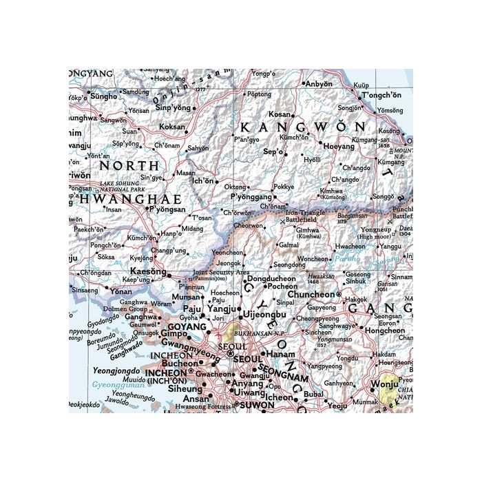 Korean Peninsula - Atlas of the World, 11th Edition | Stanfords