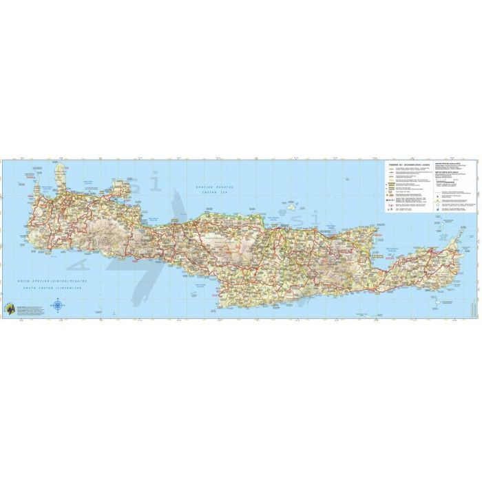 Crete tourist map | Insiderpuj.com