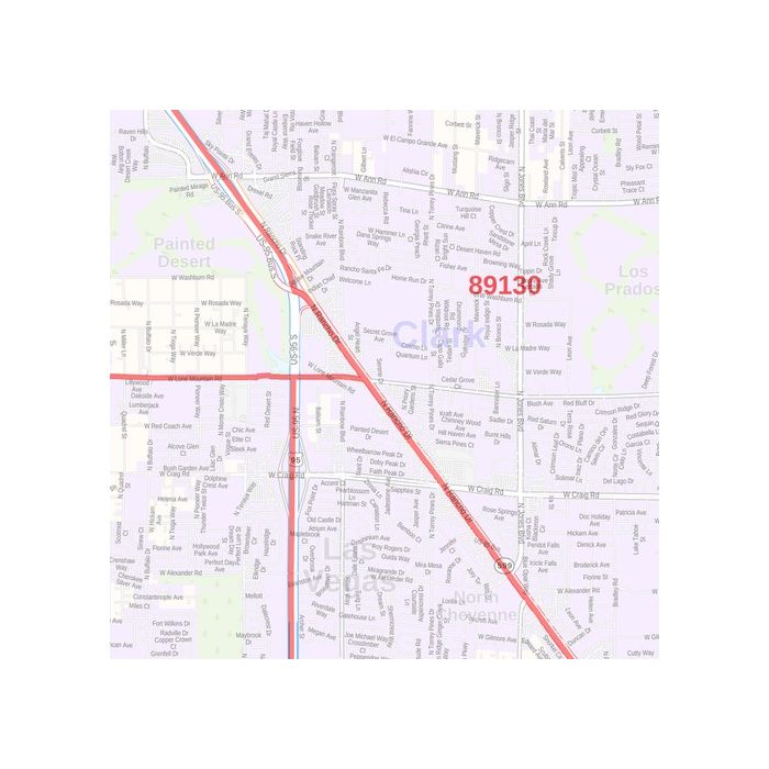 89117 Zip Code Map