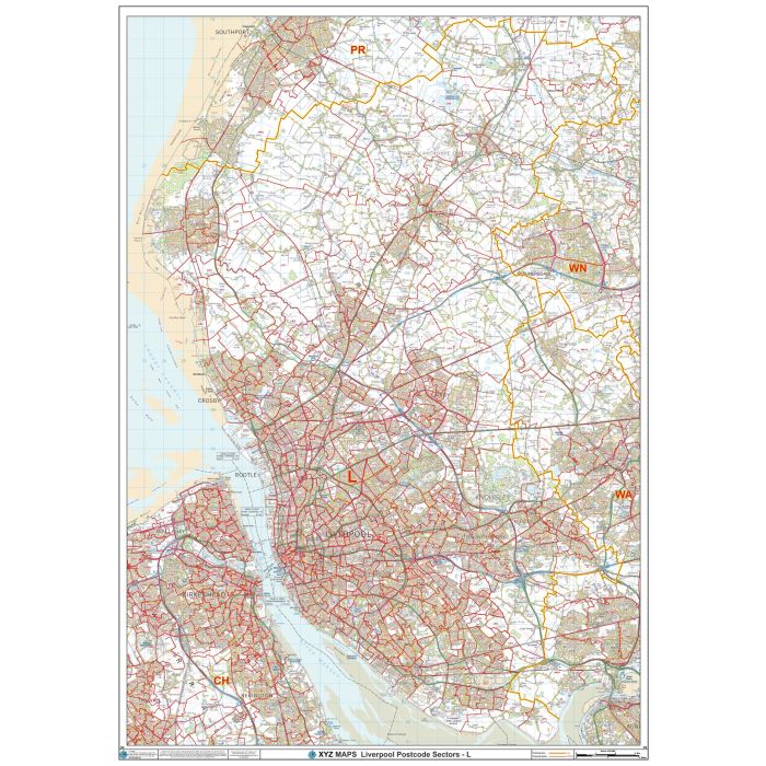 Liverpool - L - Postcode Wall Map | Stanfords