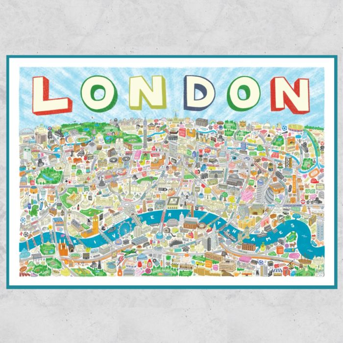 Angry Dan's Illustrated Map of London (2024) | Stanfords