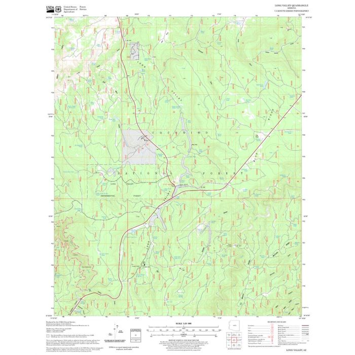 Long Valley Quadrangle, Arizona | Stanfords