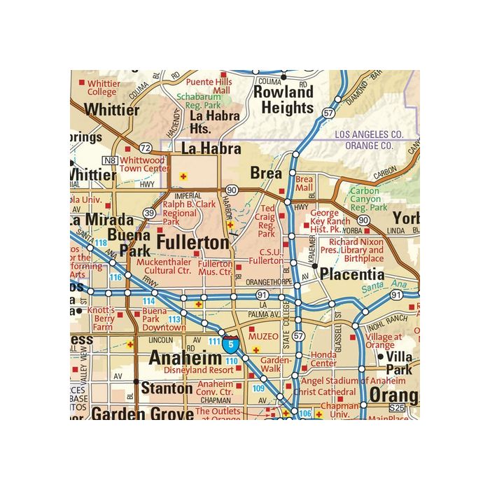 California Map Los Angeles