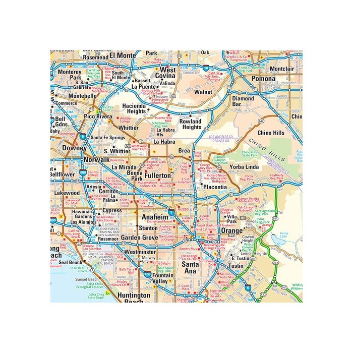 California Map Los Angeles