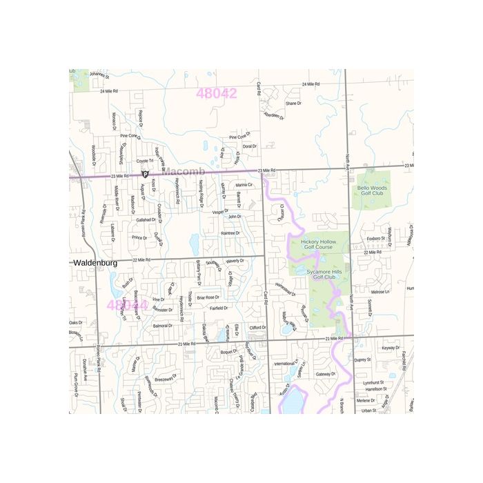 Macomb Twp Map Streets