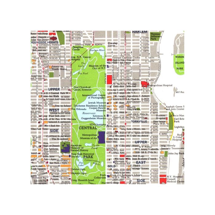 Printable Map Of Manhattan Street Nyc