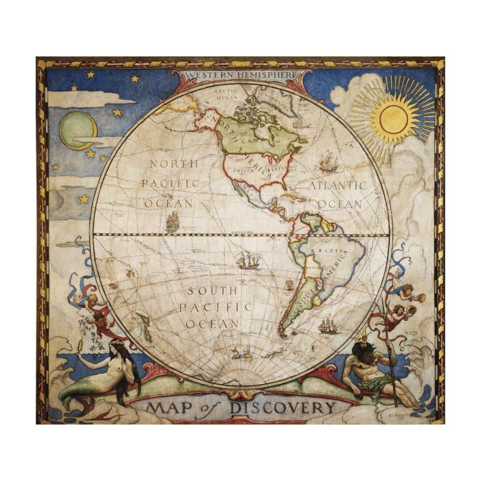 Map of Discovery, Western Hemisphere | Stanfords