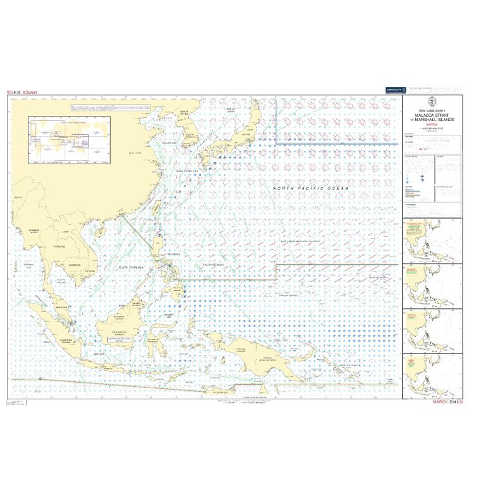 Admiralty Routeing Chart 5141(3) - Malacca Strait to Marshall Islands ...