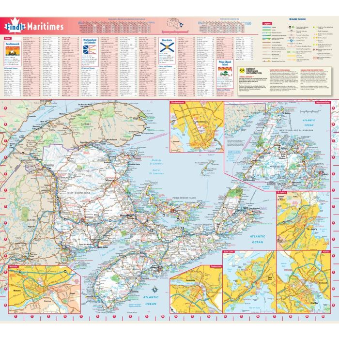 Maritimes Provinces Wall Map | Stanfords